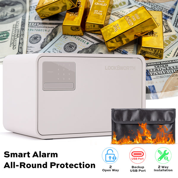 Locksworth 0.45 cubic Safe Box with Electronic Keypad, Security Lock B ...