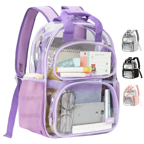 Deli Clear Backpack Heavy Duty, Waterproof PVC Transparent Backpacks f ...