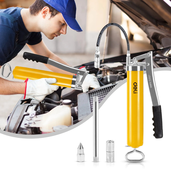 Deli Grease Gun, 4500 PSI Heavy Duty Pistol Grip Grease Gun Set with 1 ...
