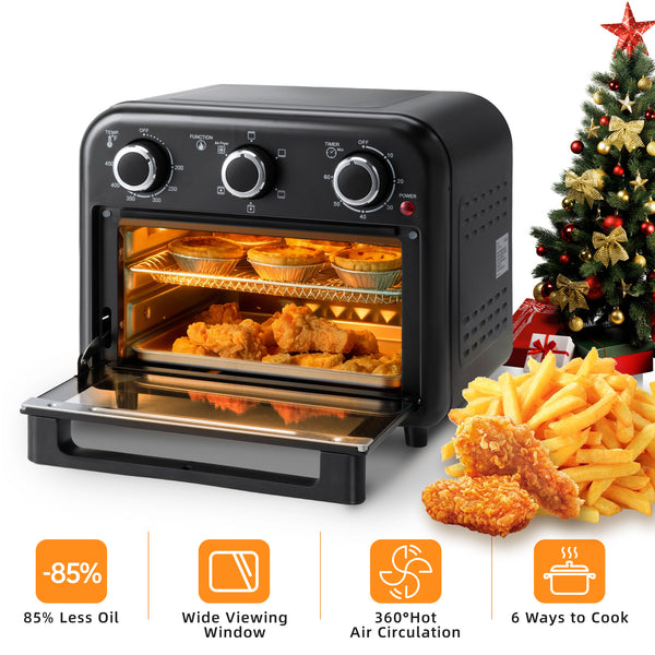 VUSIGN 1300W 6-in-1 Air Fryer Toaster Oven with Convection, 13QT, Oil ...